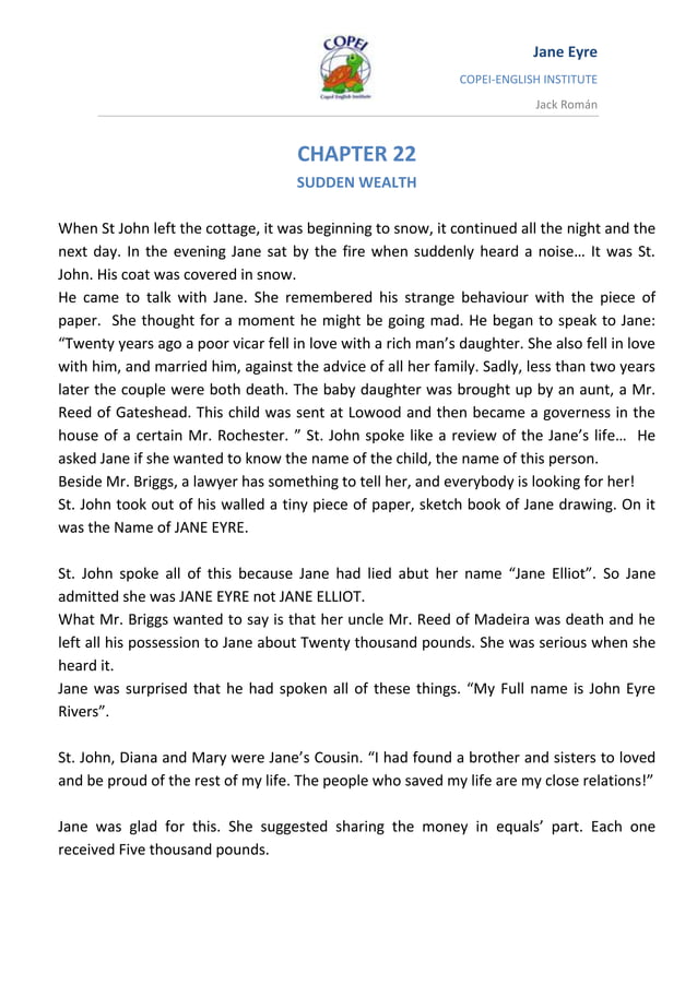 Jane Eyre: Chapter 21-25 | DOCX
