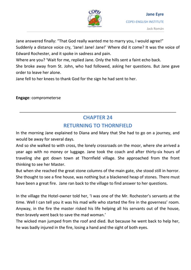 Jane Eyre: Chapter 21-25 | DOCX