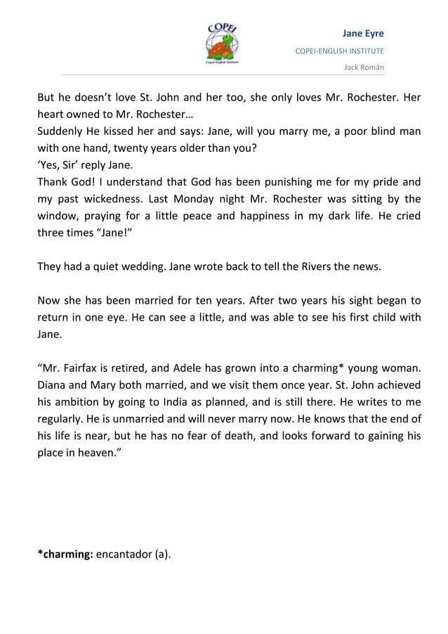 Jane Eyre: Chapter 21-25 | DOCX
