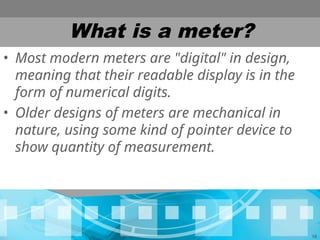 Measurements DC meters concepts Volta meter | PPT