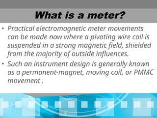 Measurements DC meters concepts Volta meter | PPT