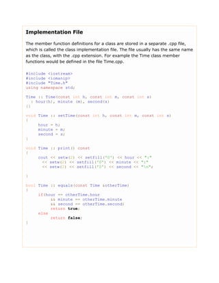 Chapter21 separate-header-and-implementation-files | PDF