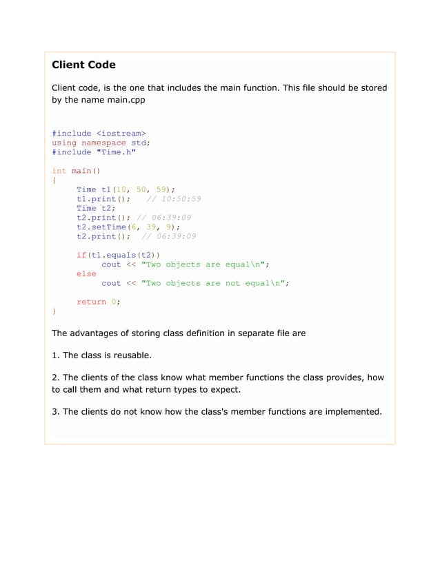 Chapter21 separate-header-and-implementation-files | PDF