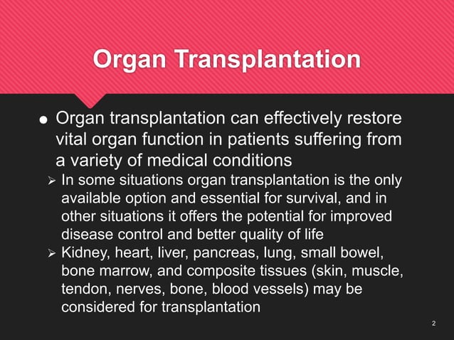 Chapter 21 Organ Transplantation | PPT