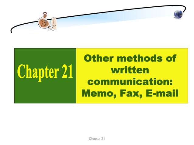 Other methods of written communication: Memo, Fax, email | PDF