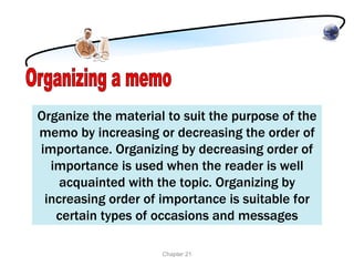 Other methods of written communication: Memo, Fax, email | PDF