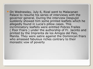 Chapter21 second home coming and la liga filipina | PPT