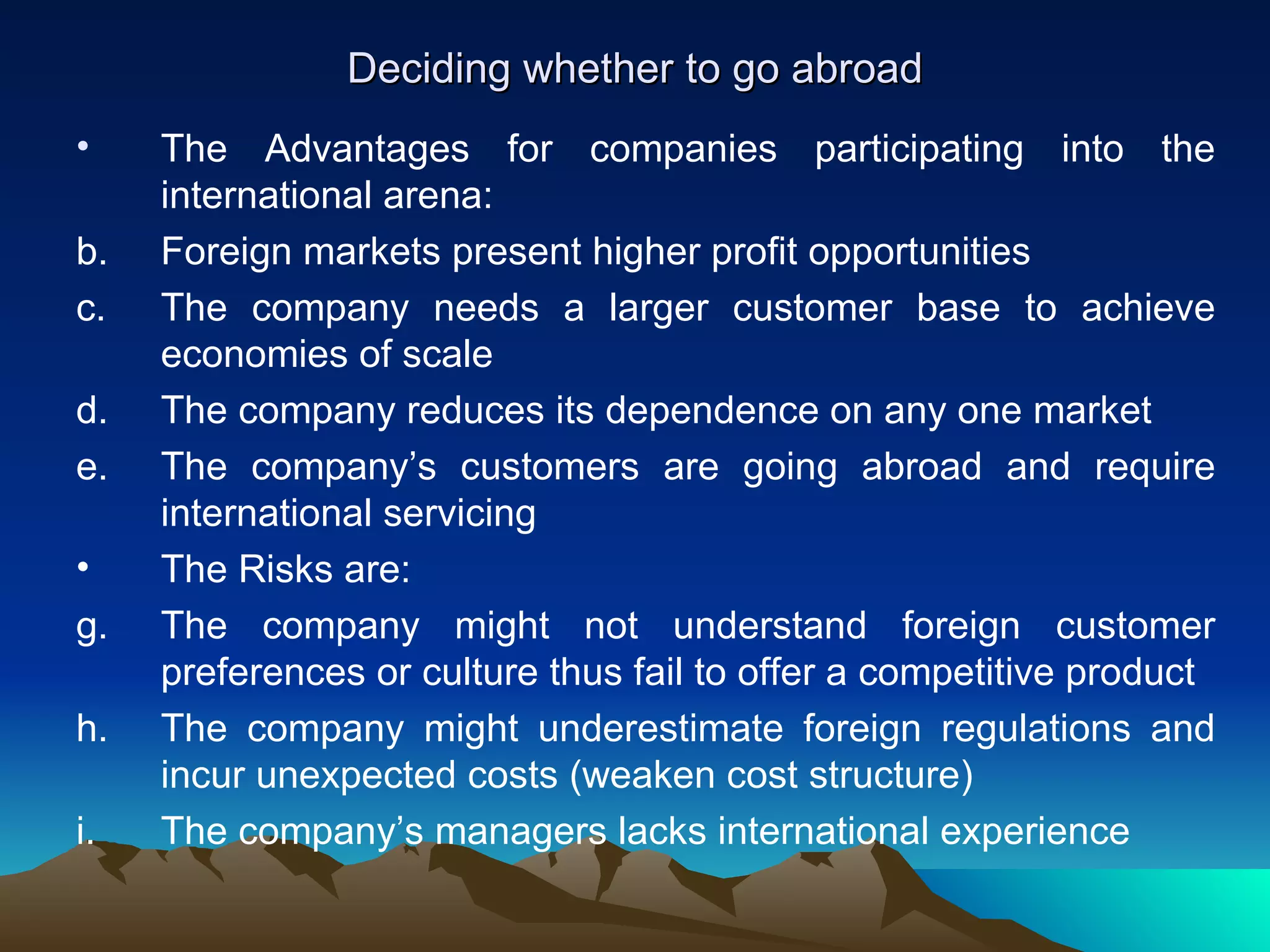 Chapter 21 Tapping Into Global Markets | PPT