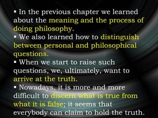 Chapter 2_1 The Domains of Truth in philosophy.pptx
