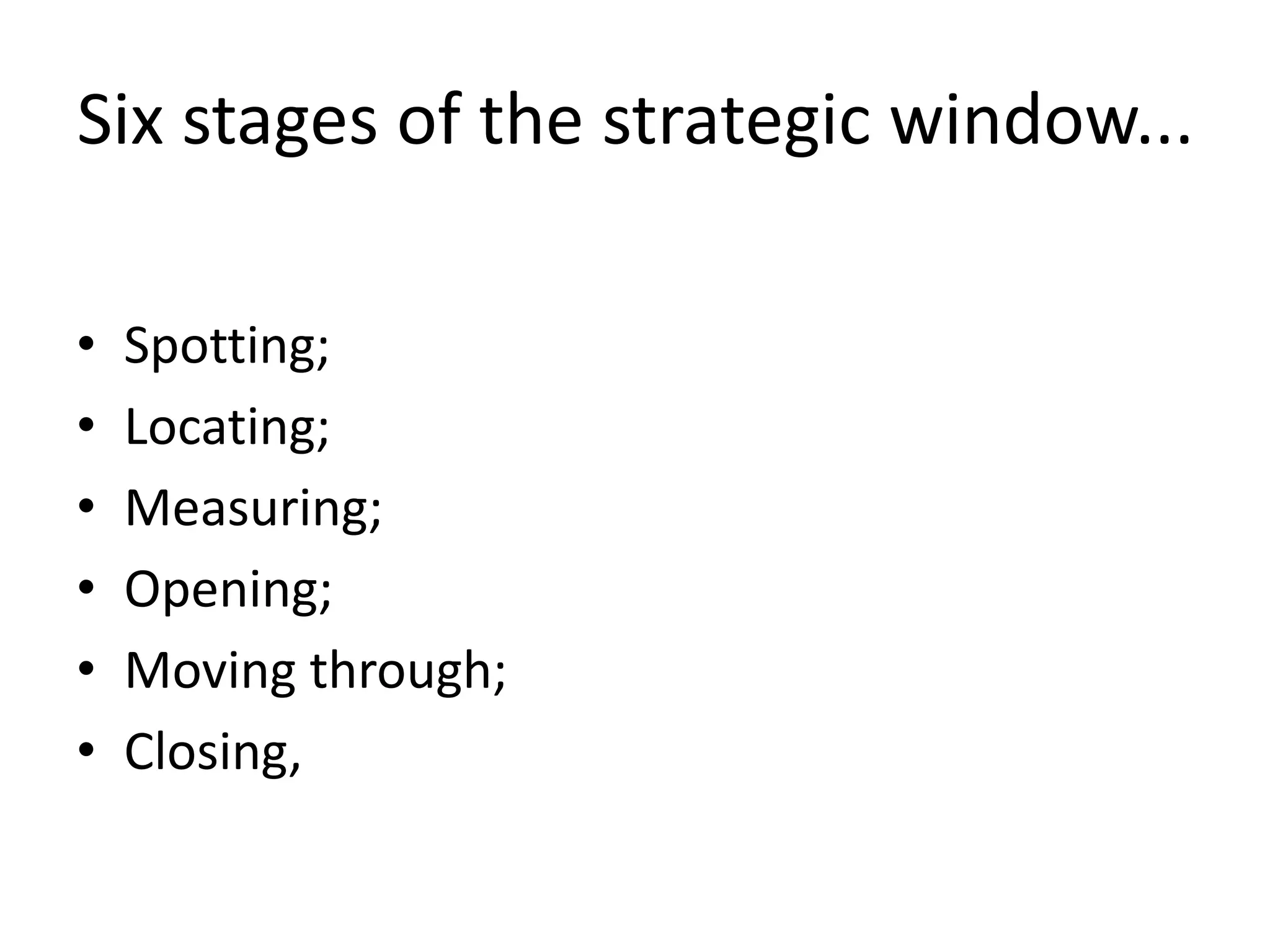 Chapter 21 – the strategic window | PPTX