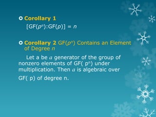 Chapter 22 Finite Field | PPTX