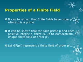 Chapter 22 Finite Field | PPTX
