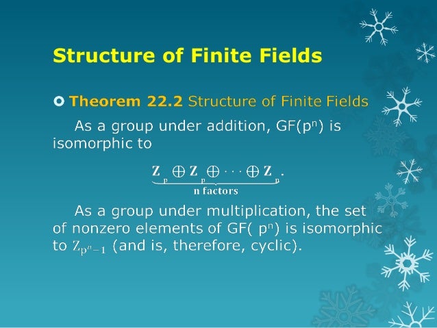Chapter 22 Finite Field Chapter 22 Finite Field
