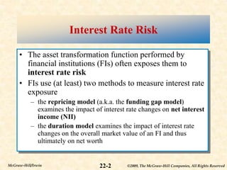 Chapter22 measuring interest rte risk in FI | PPT