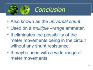 Measurements DC meters a concepts Ammeter | PPT
