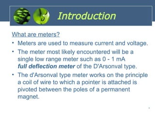 Measurements DC meters a concepts Ammeter | PPT