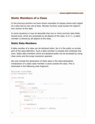 Chapter22 static-class-member-example | PDF