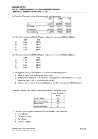 Chapter 22 Analysis and Interpretation - Test 1 | PDF