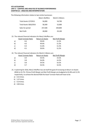 Chapter 22 Analysis and Interpretation - Test 1 | PDF