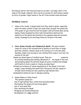 Chapter 22 bread faults | DOC