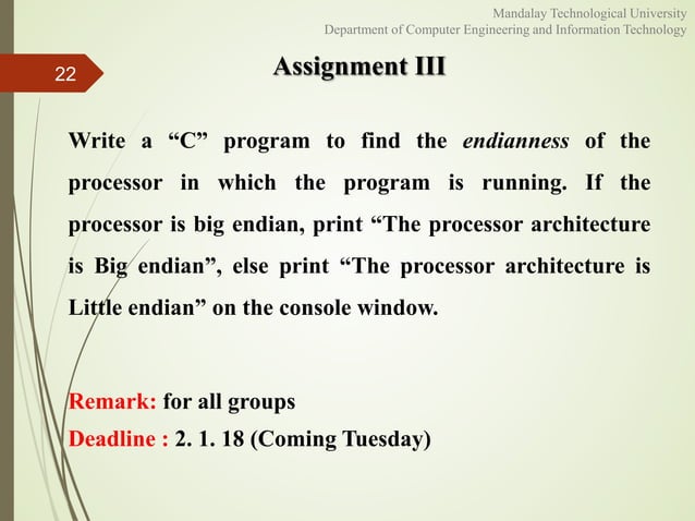 Introduction to Embedded System I : Chapter 2 (2nd portion) | PPTX
