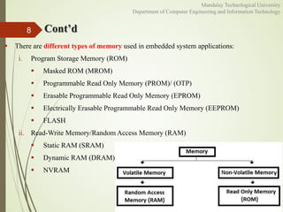 Introduction to Embedded System I : Chapter 2 (2nd portion) | PPTX