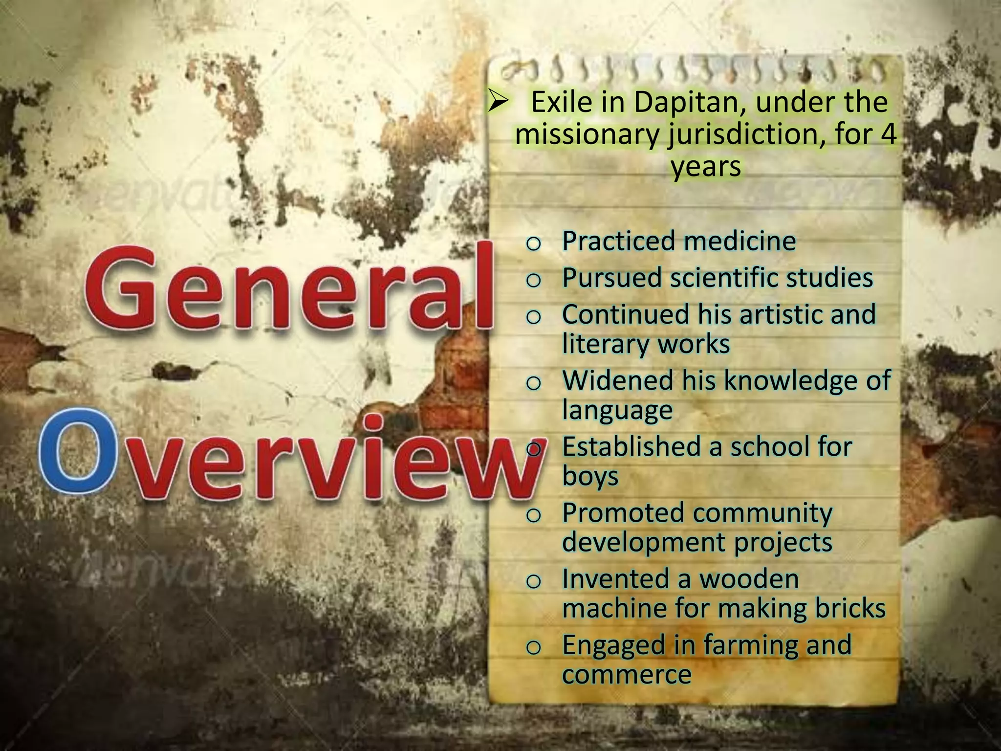Rizal Chapter 22: Exile in Dapitan (Gregorio F. Zaide) | PPTX