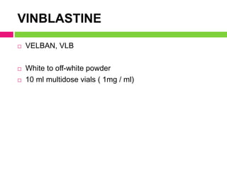Chapter 22 vinka alkaloids | PPTX