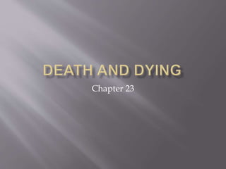 Chapter 23: Death and Dying | PPT