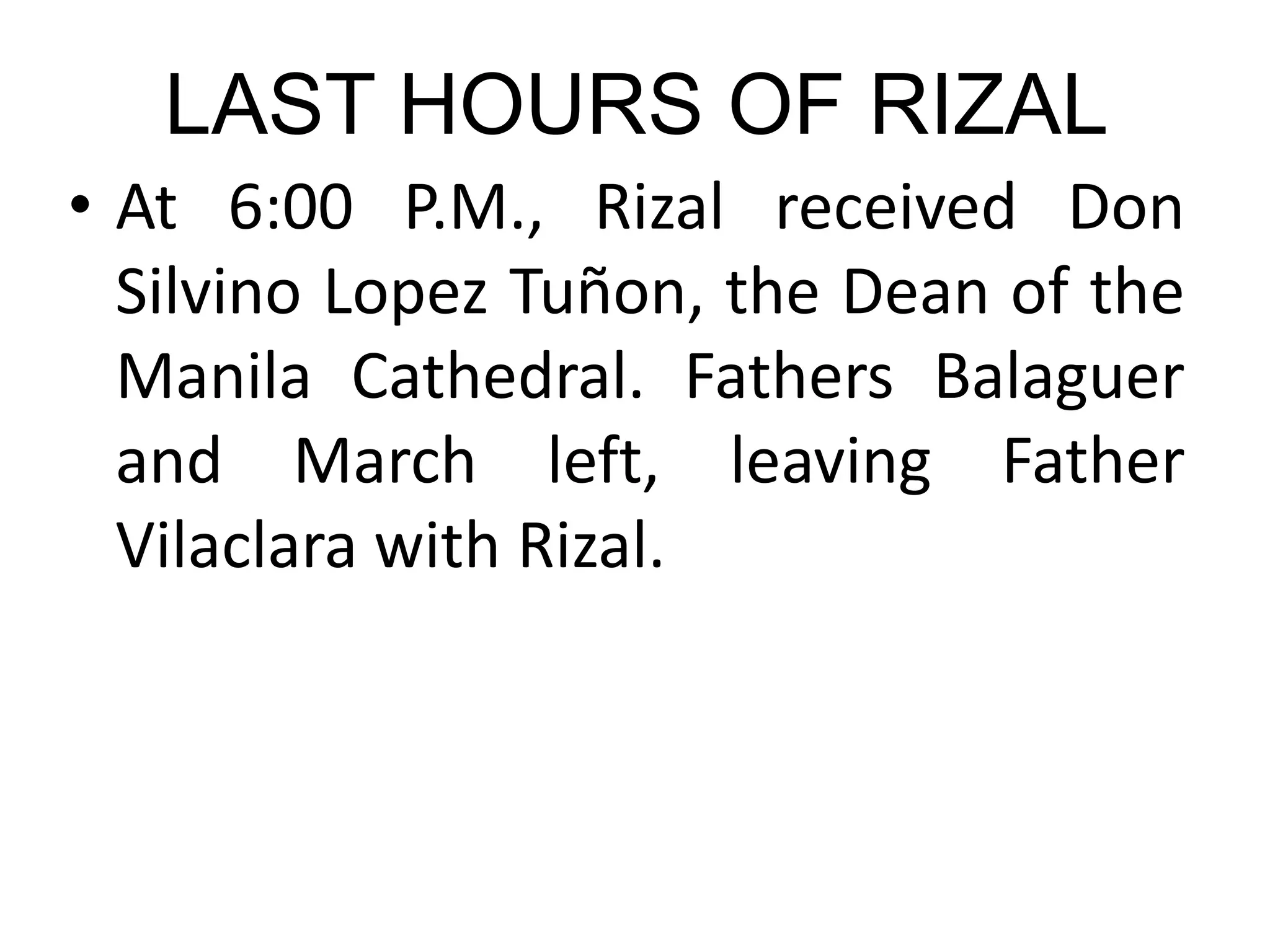 Chapter 23: THE MARTYRDOM AT BAGUMBAYAN | PPTX