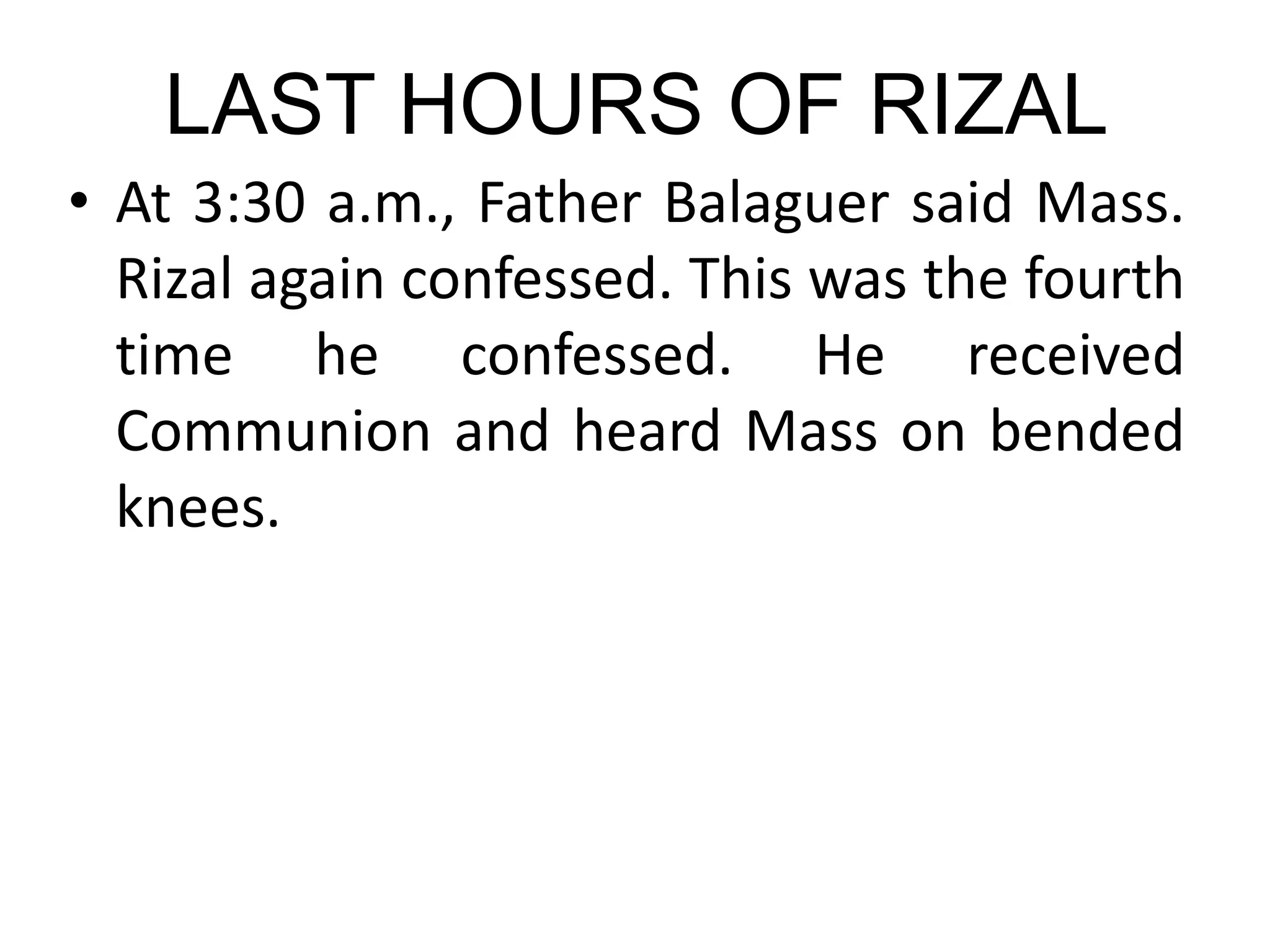 Chapter 23: THE MARTYRDOM AT BAGUMBAYAN | PPTX