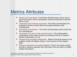 Product Metrics in the course on Software Engineering | PDF