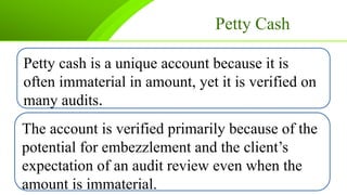 audit of cash balances chapter 23 . pptx | PPTX