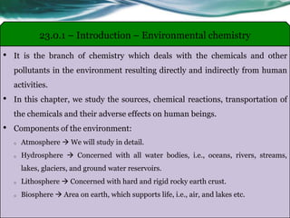 Chapter 23 environmental chemistry | PPTX