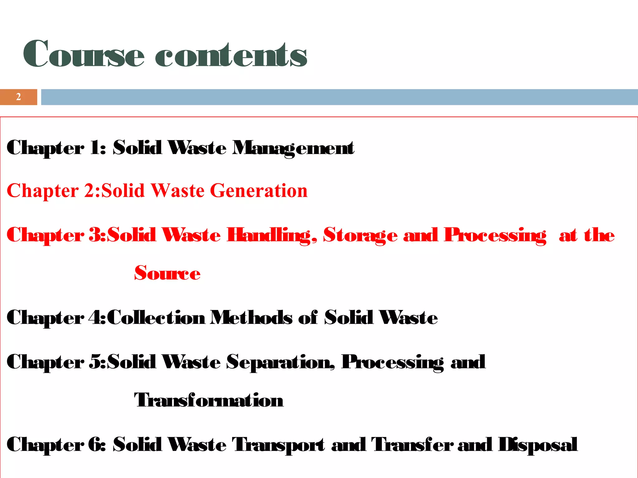 Solid Waste Generation and Handling | PPT