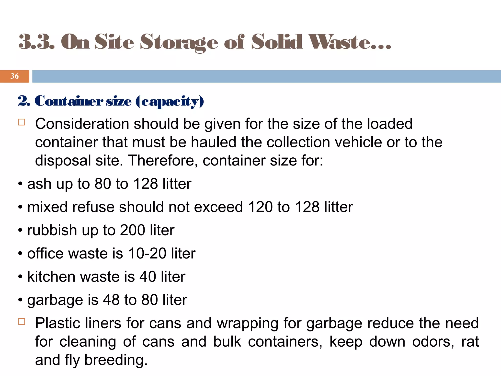 Solid Waste Generation and Handling | PPT