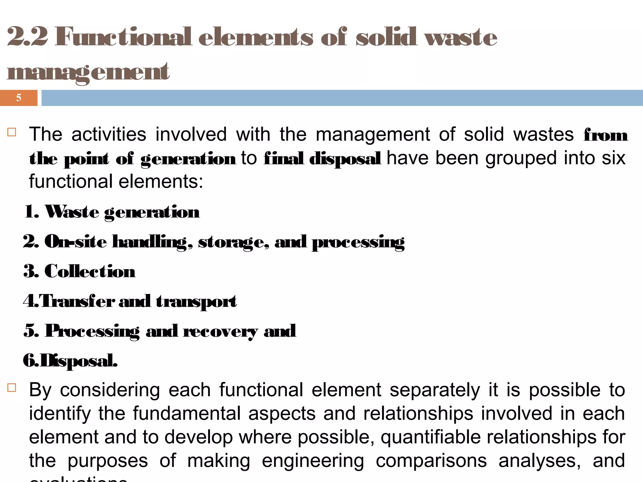Solid Waste Generation and Handling | PPT