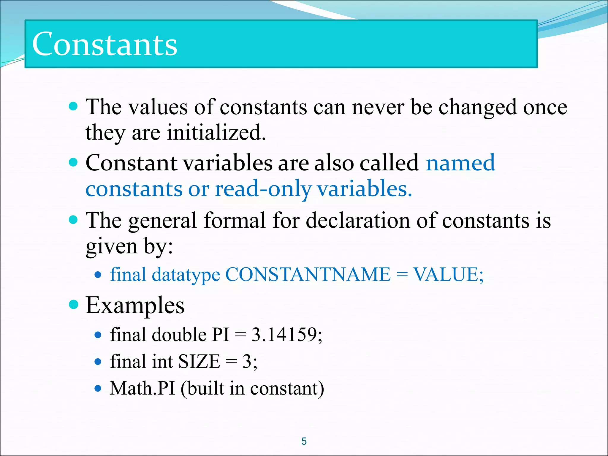 Chapter 2&3 (java fundamentals and Control Structures).ppt