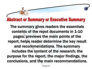 Structure of a report | PDF