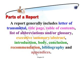 Structure of a report | PDF