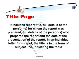 Structure of a report | PDF