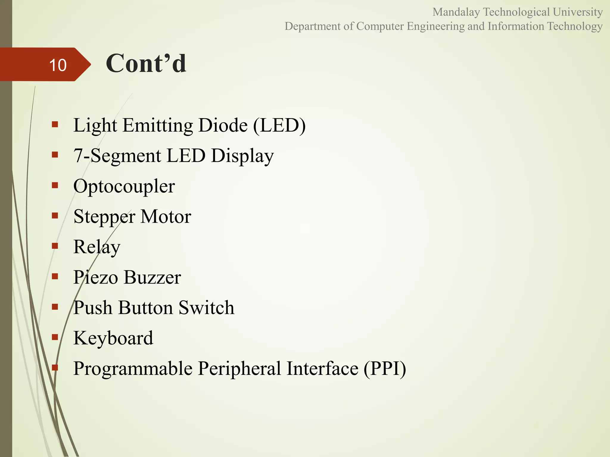 Introduction to Embedded System I : Chapter 2 (3rd portion) | PPTX