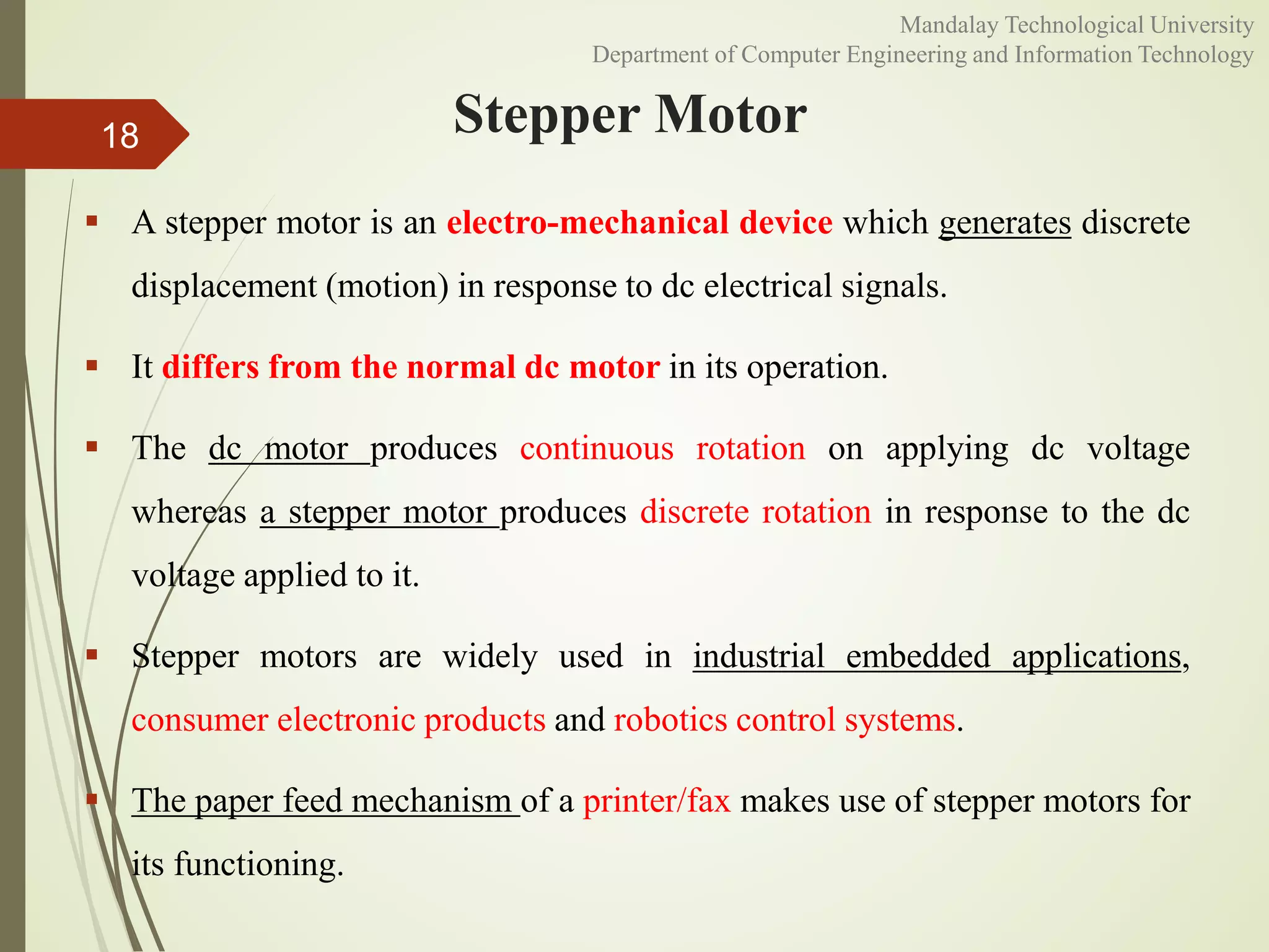 Introduction to Embedded System I : Chapter 2 (3rd portion) | PPTX