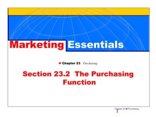 MARKETING ESSENTIAL (The Purchasing Function) | PPT