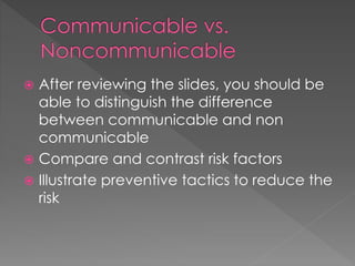 Communicable and Noncommunicable Disease | PPTX