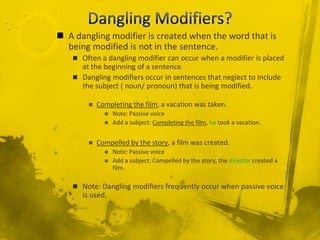 Dangling Modifiers | PPT