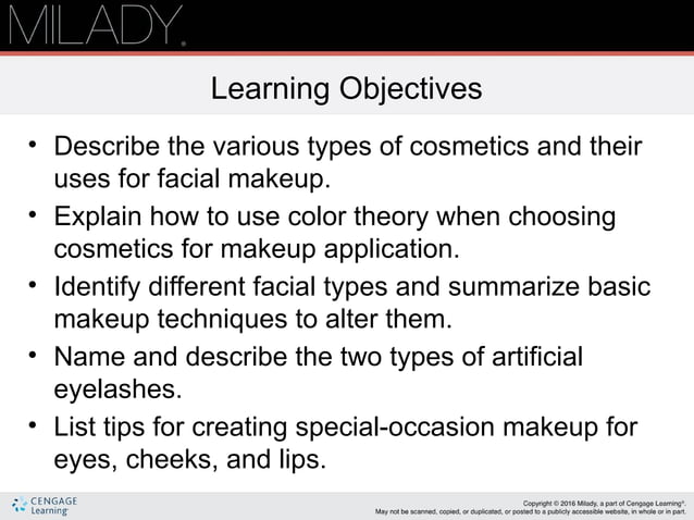 Milady Cosmetology, 12th Edition Ch. 24 Makeup | PPTX | Skin and ...