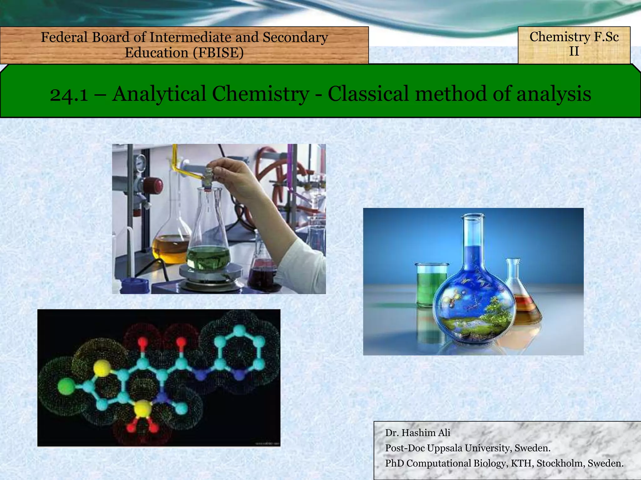 Chapter 24 analytical chemistry | PPTX