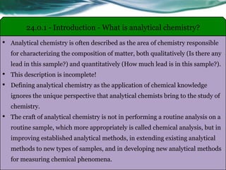 Chapter 24 analytical chemistry | PPTX
