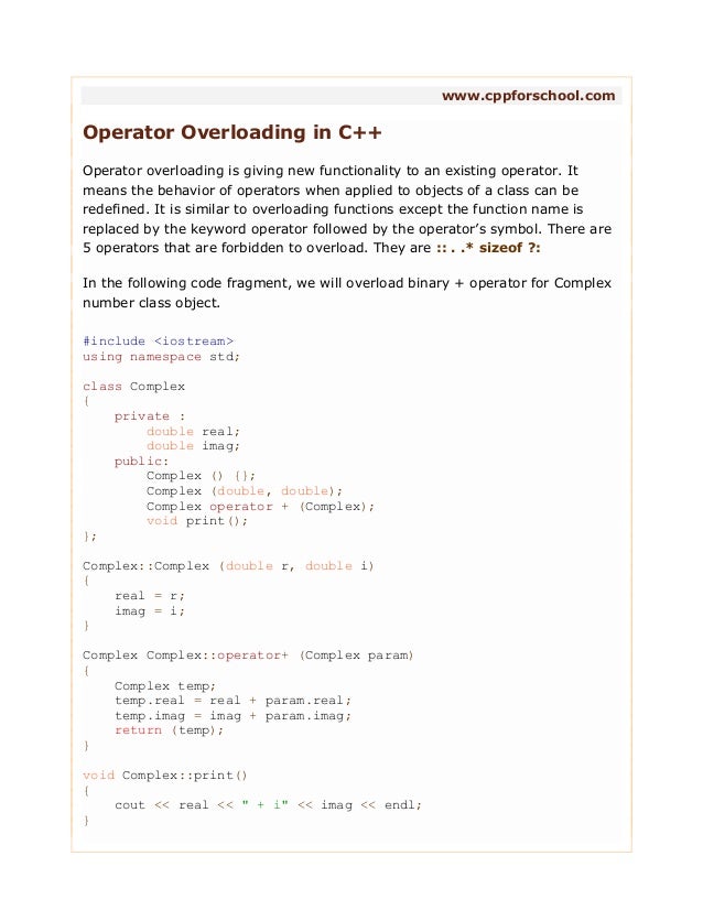 Chapter24 operator-overloading
